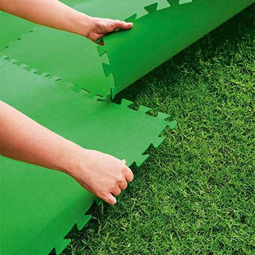 Bestway BW58265-20 Bodenschutzfliesen-Set, 8 Stück á 81 x 81 cm, grün Flowclear Pool Floor Protector, Ground Sheets for Hot tub, Spas and SwimmingPools, 8 x 81cm, Blue, Green