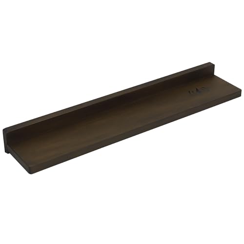 Bellaterra Home ChicCharge: Premium Rubber Rustic Wood Wireless Charging Shelf, 24 in.