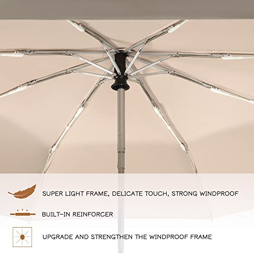 FDJASGY Color UV Protection Glue Coating Compact Folding Travel Parasols and Sun Umbrellas Auto Open Close Windproof Anti-UV Umbrella Blocking UV 99.98%