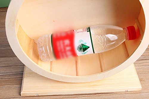 OMEM Hamster Exercise Wheel,Small Animals Running Toy Suitable for Rat, Pig, Chinchilla, Gerbil, etc. pet Wooden Harmless, Handmade (L)