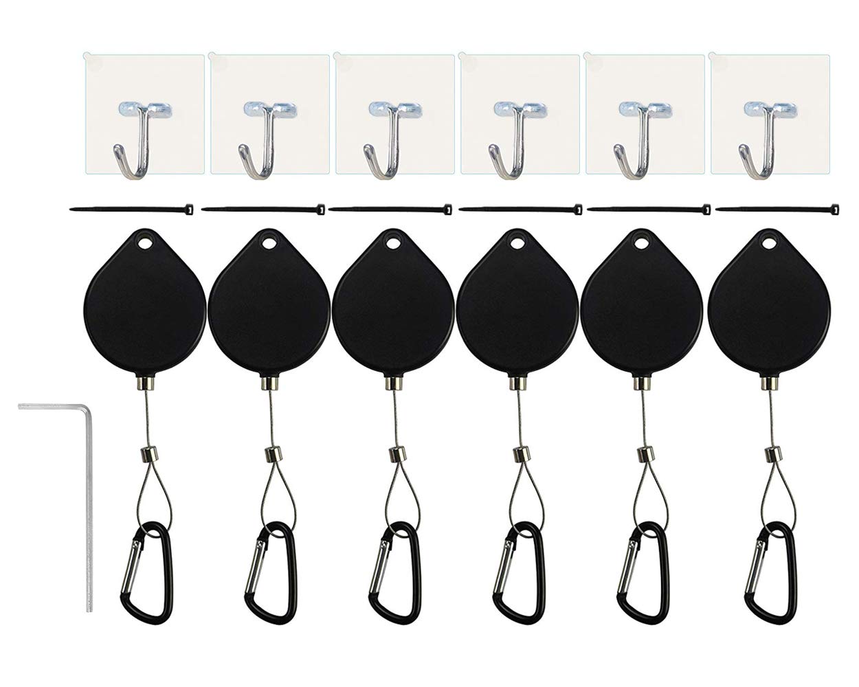 DS.Distinctive STYL VR Accessories Cable Management 6 Packs - Drill Free Retractable Ceiling Suspension System for HTC Vive/HTC Vive Pro Virtual Reality/Oculus Rift/PlayStation VR/Microsoft MR