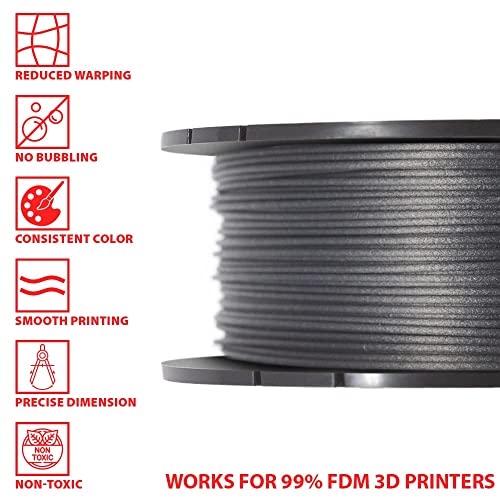 XYZPrinting Tough PLA Filament 1.75mm, Dimensional Accuracy +/- 0.02mm, 600g Spool (1.3lbs), 1.75mm, Black