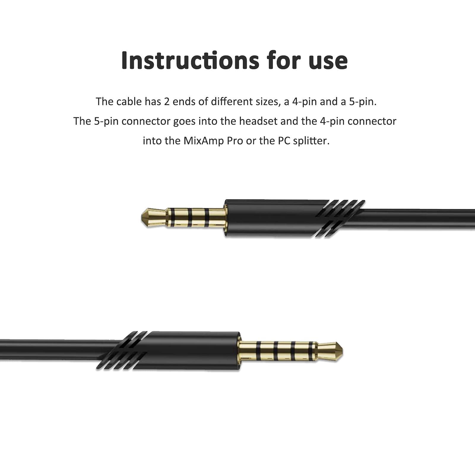Adhiper A50 Power Cable Replacement Cable Audio line with Mute Function Compatible for A10/A40/A50 Headphones Compatible for A40 TR Gaming Headphones Xbox One PS4 Controller (2 M)