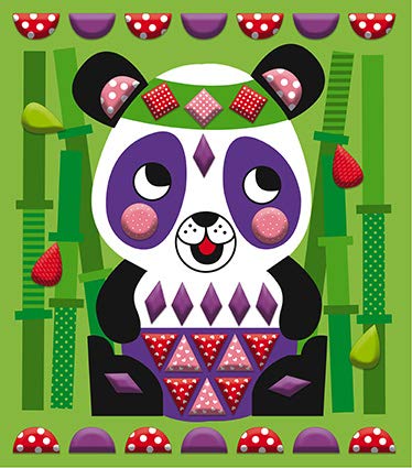 Janod Crafts – No Mess No Glue Foam My First 3D Animal Sticker Mosaic Picture Kit – Creative, Imaginative, Inventive, and Developmental Play - STEAM Approach to Learning – Ages 3-8+
