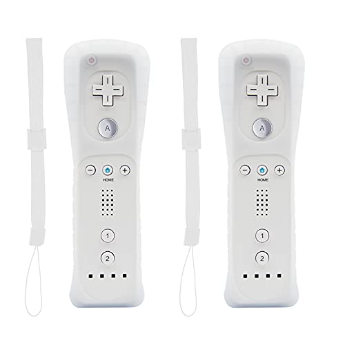 ADHLEK Wii Remote Controller for Nintendo Wii and Wii U Console,2 Pack Wireless Remote Game Controller with Silicone Case and Wrist Strap [nintendo_wii]