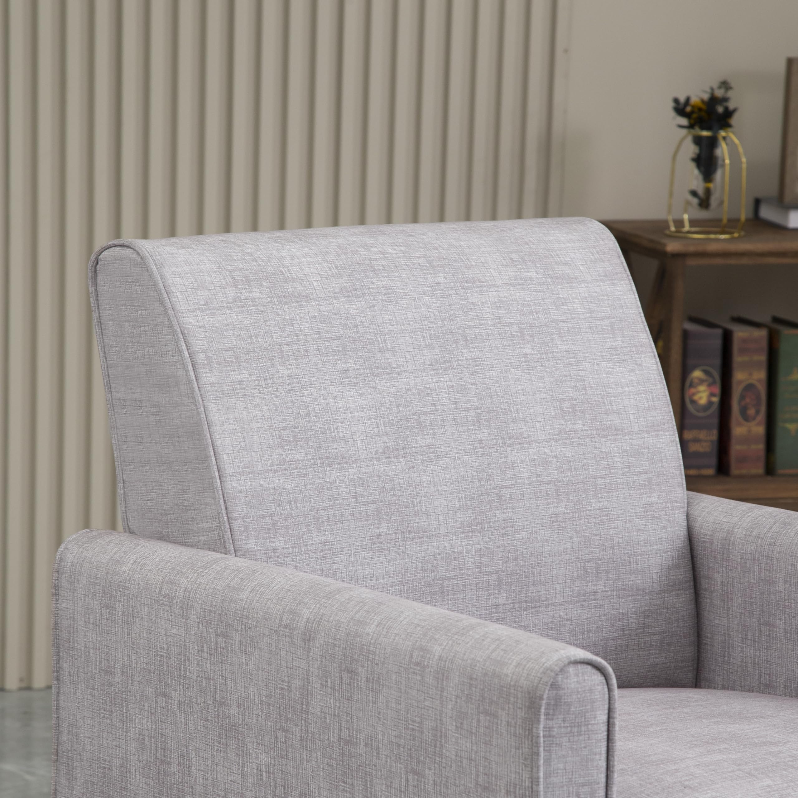Accent Chair Living Room Chair Versatile Accent Chair for Any Occasion Experience The Comfort Solid Wood Legs and 300lbs Weight Capacity,Light Gray