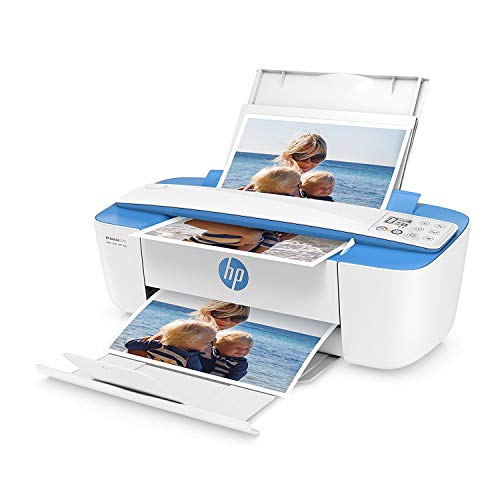 HP DeskJet 3755 Compact All-in-One Wireless Printer, HP Instant Ink, Works with Alexa - Blue Accent (J9V90A)