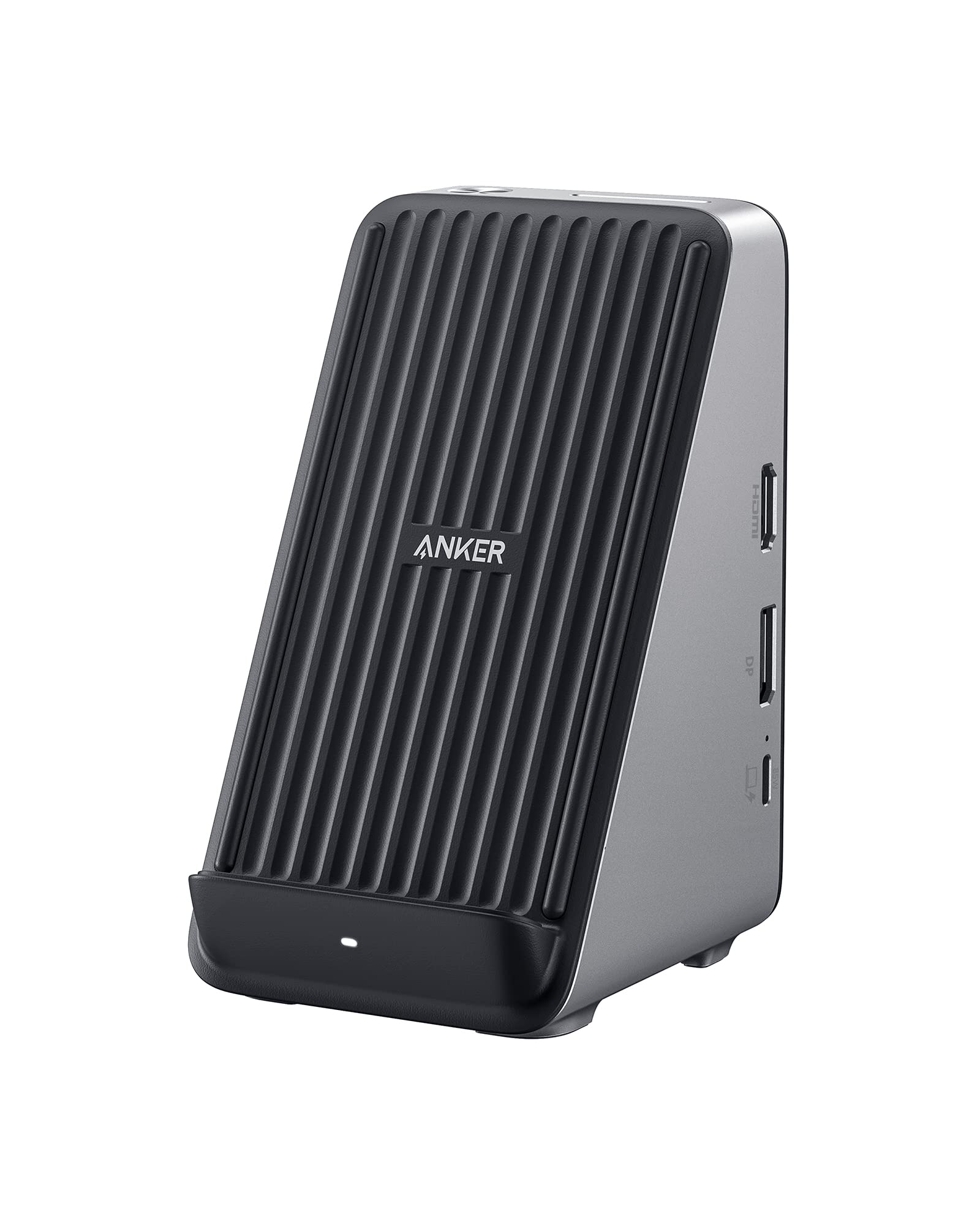 Anker 651 USB-C Dock, 8-in-1 Docking Station, Qi-Certified 10W Max Wireless Charging, Single 4K, Dual 2K Display, Compatible with iPhone 13/12 Series, Samsung S22, Pixel 4/3, and More