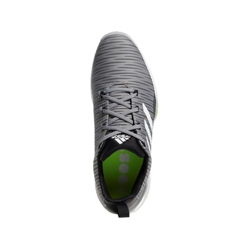 adidas Men's CodeChaos Spikeless Golf Shoes, Grey Three/Signal Green/Core Black, 10.5