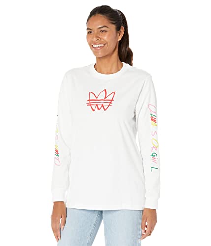 adidas Originals Always Original Graphic Long Sleeve Tee White LG
