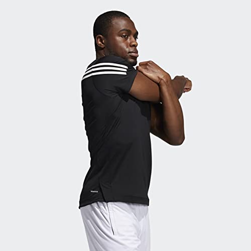 adidas AEROREADY Lyte RYDE Short Sleeve Zip Tee Men's, Black, Size M