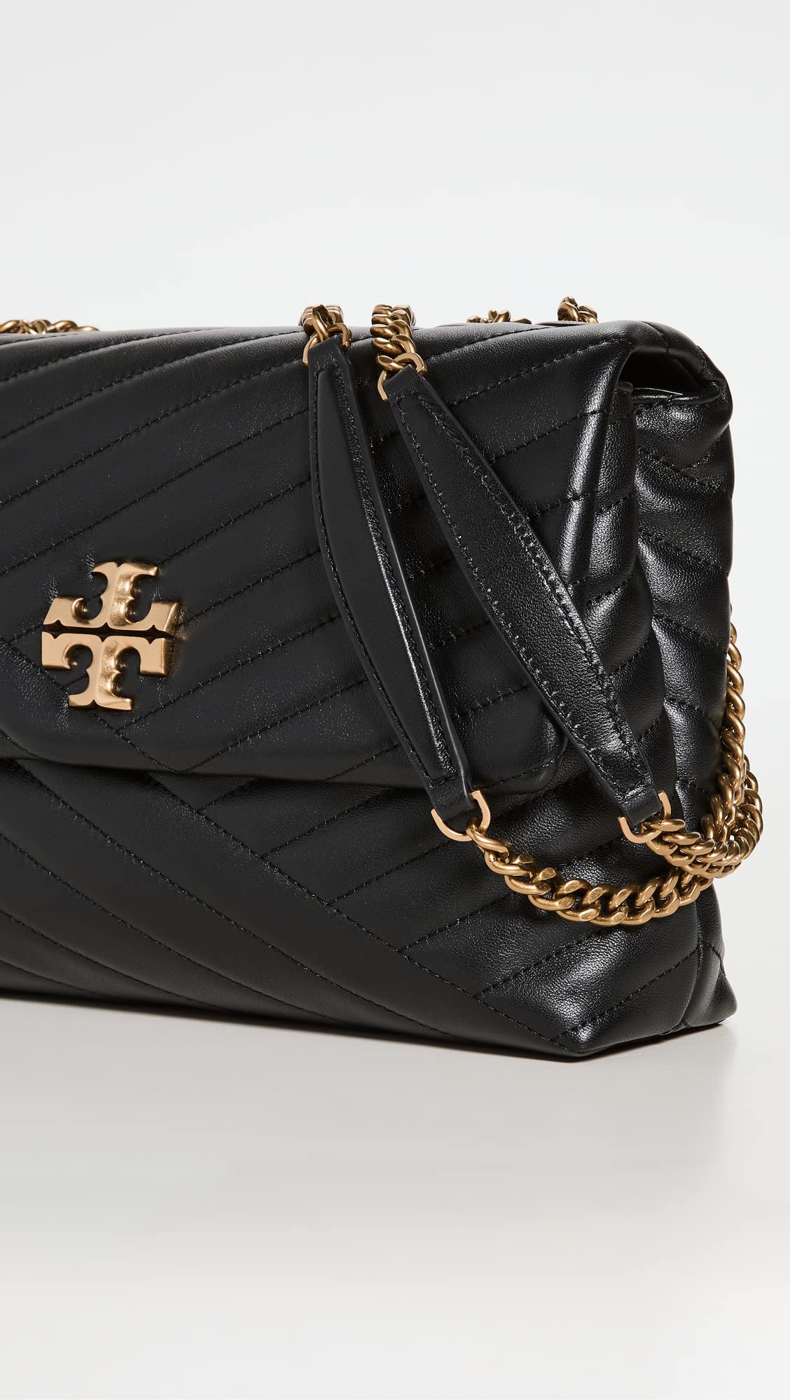 Tory Burch Women's Kira Chevron Convertible Shoulder Bag, Tempranillo, Brown, One Size