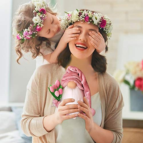 Mother's Day Gnome Faceless Doll Gifts Bedroom Living Room Desktop Decoration Kitchen Decor. Swedish Gnome Plush Decorations Elf Standing Post Home Decor for Mom (Pink 1PC)