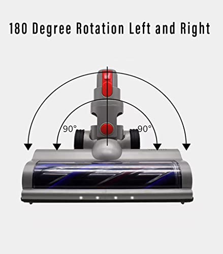 Amalfy Vacuum Motorhead Compatible with Dyson V15 V11 V10 V8 V7 Cordless Vacuum Cleaner, Quick-Release Turbine Brush with LED Headlight, Roller Carpet Cleaner Head Replacement Parts