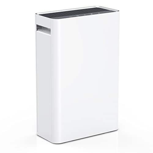 Hufy Air Purifier for Home Large Room, 4-in-1 True HEPA Filter with Cold Catalyst Filter 376 Sq Ft Coverage, Quiet Sleep Mode with Child Lock, Timer Setting, Available for California