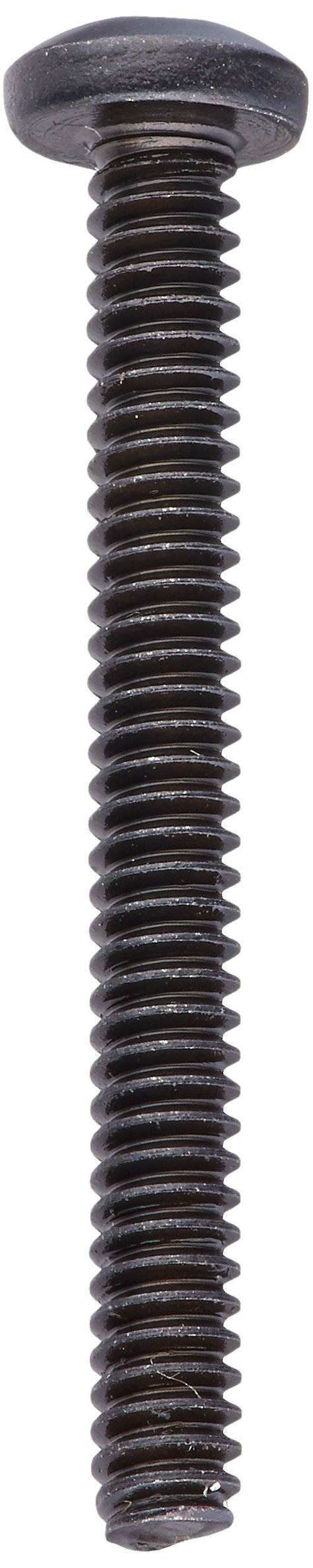 Small Parts Steel Pan Head Machine Screw, Black Oxide Finish, Meets ASME B18.6.3, #1 Phillips Drive, #4-40 Thread Size, 1" Length, Fully Threaded, Import (Pack of 100)
