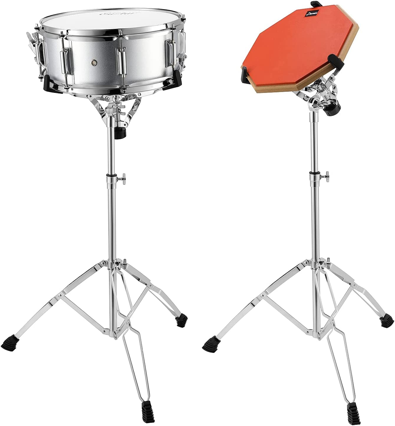 Donner Snare Drum Stand, Adjustable Snare Stand Double Braced Extended with Drum Stick Holder Fit 10''-14'' Dia Drums, Drum Pads, Height Range 26-40 Inches