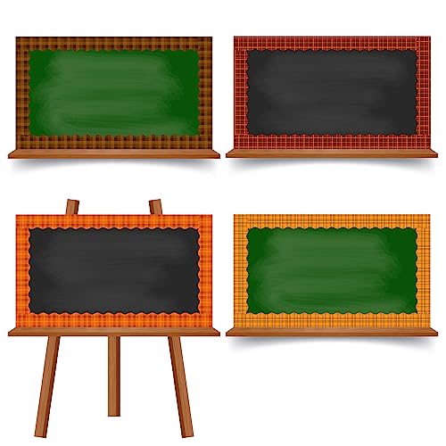 BeYumi 96Pcs Fall Yellow Orange Brown Plaid Bulletin Board Borders Autumn Thanksgiving Plaid Scalloped Border Trims Fall Harvest School Classroom Office Chalkboard Blackboard White Board Wall Decor