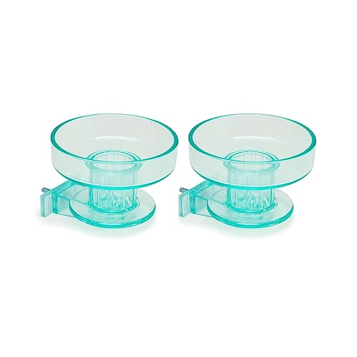 Lixit Quick Lock Bird Cage Bath for Lovebirds, Canaries, Finches, Parakeets, and Cockatiels and Other Small to Medium Feathered Friends (Pack of 2)