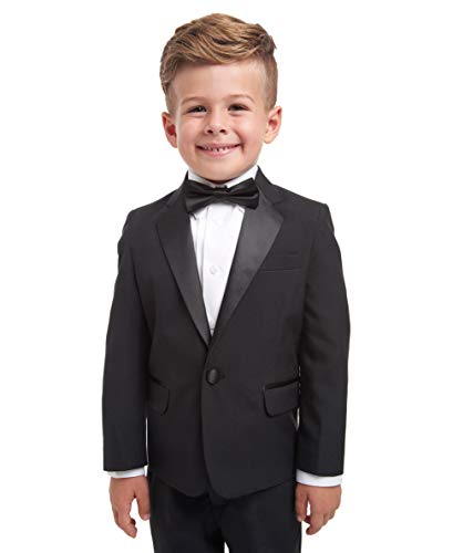 Nautica baby boys 4-piece With Dress Shirt, Bow Tie, Jacket, and Pants Tuxedo, Black, 18 Months US