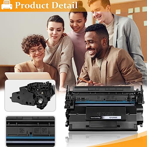 FERUERW 58X Toner Cartridges High Yield(Black 2-Pack) Replacement for paserjet pro M404dn M404n M404dw pro MFP M428fdn M428fdw M428dw M404 M428 Printer Compatible with CF258X CF258A 58X 58A.