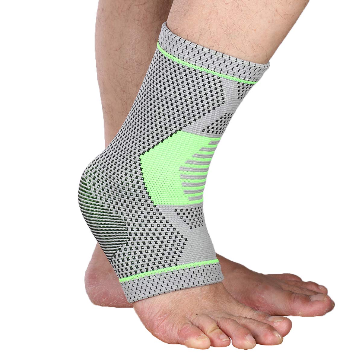 Ankle Brace Compression Support Sleeve (1 Pair) - Nuoda Ankle Compression Socks for Plantar Fasciitis, Arch Support, Foot & Ankle Swelling, Achilles Tendon, Joint Pain, Injury Recovery (Medium)