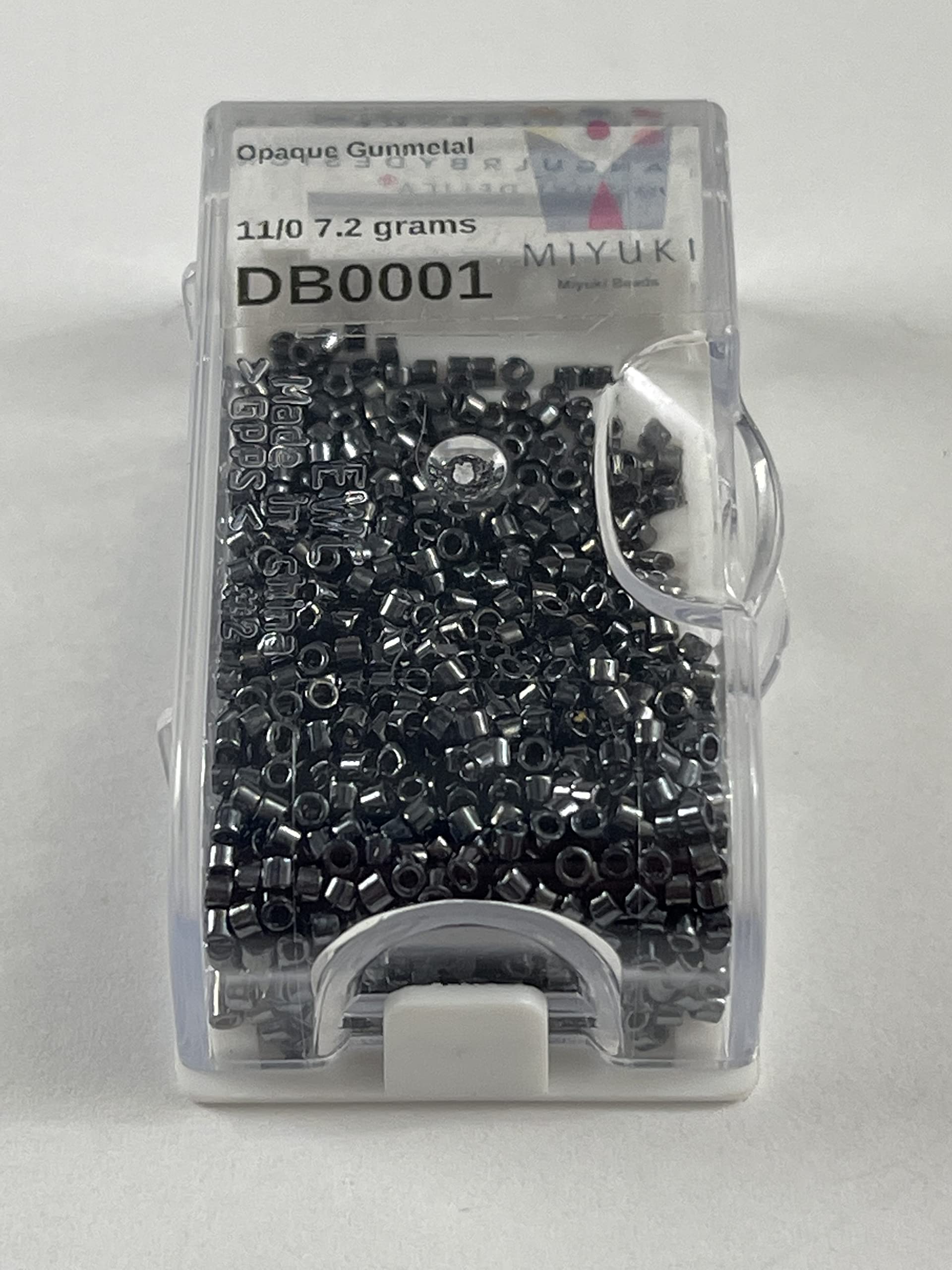 Miyuki Delica 11/0 Cylinder Seed Beads - Gunmetal - DB0001 5 Grams