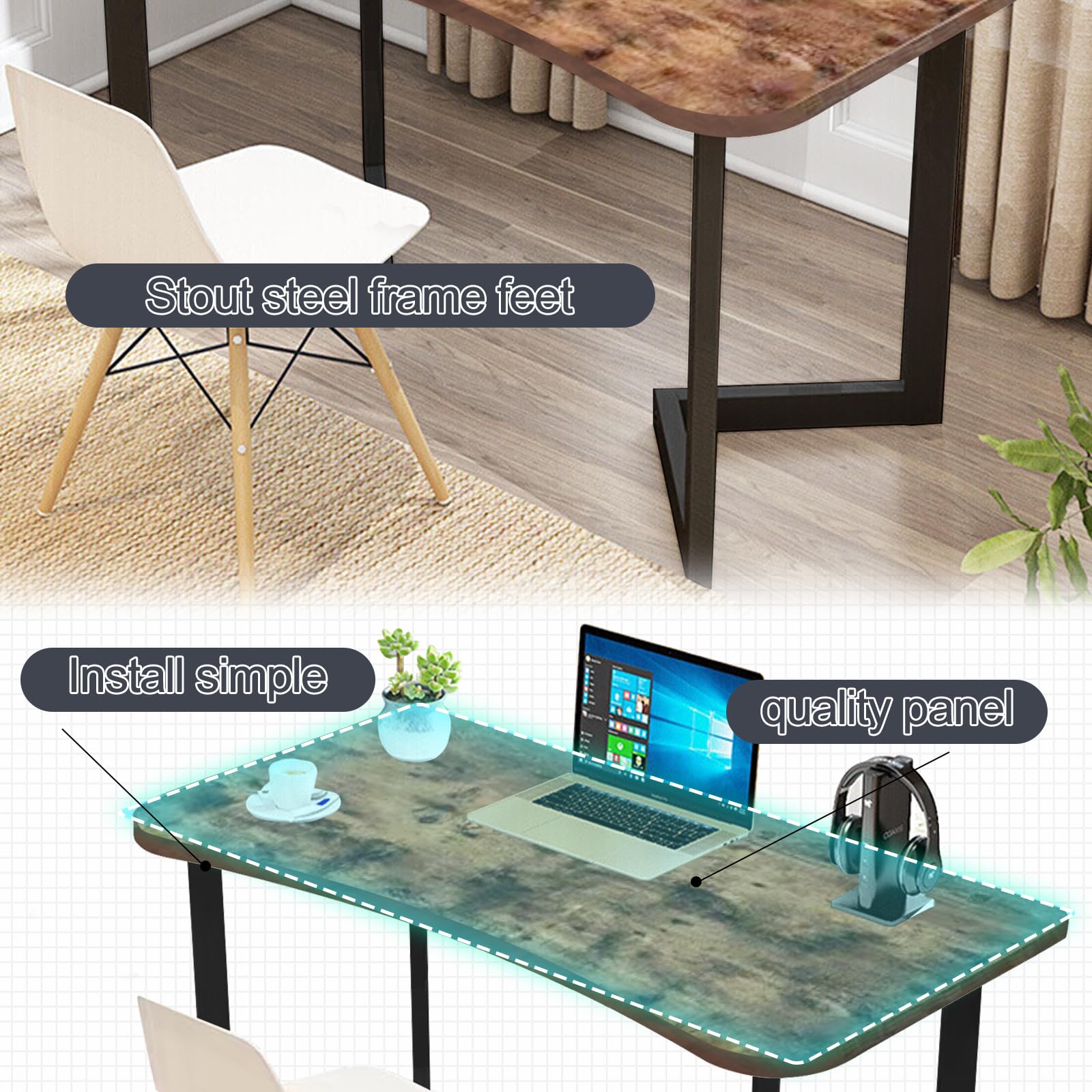 XUEGW Computer Desk Home Office Desk Writing Desks Study Table Modern
