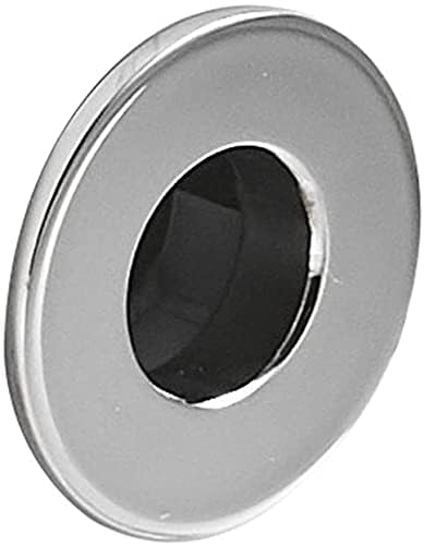 BWE Sink Basin Trim Overflow Ring Cover Brushed Nickel Bathroom Vessel Vanity Basin Bath Sink Brass Insert in Hole Round Caps