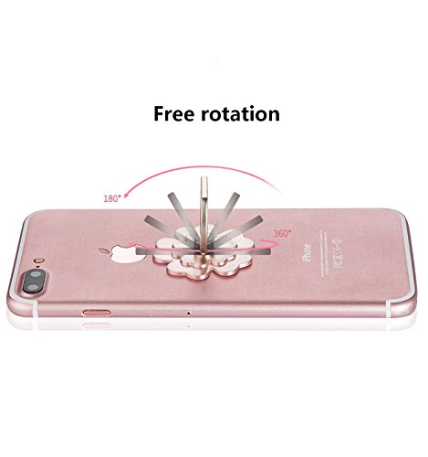 ZYluoke Cell Phone Holder,Universal Smartphone Flower Shape Ring Grip Finger Ring Kickstand Car Mounts with 360 Rotation for All The Phones, Tablet Computer (Square)