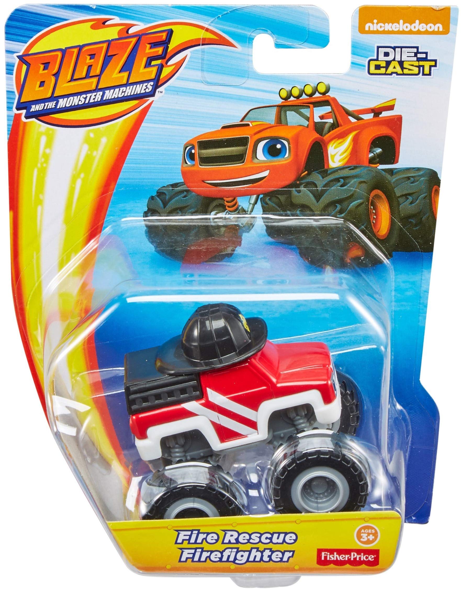 Fire Rescue Firefighter is a freewheeling collectable Blaze and the Monster Machines vehicle with die-cast body, thick racing tires, and metal axles for fast-rolling speed!