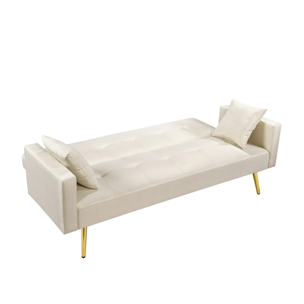 ADUH Convertible Fabric Folding Futon Sofa Bed, Sleeper Sofa Couch for Compact Living Space.