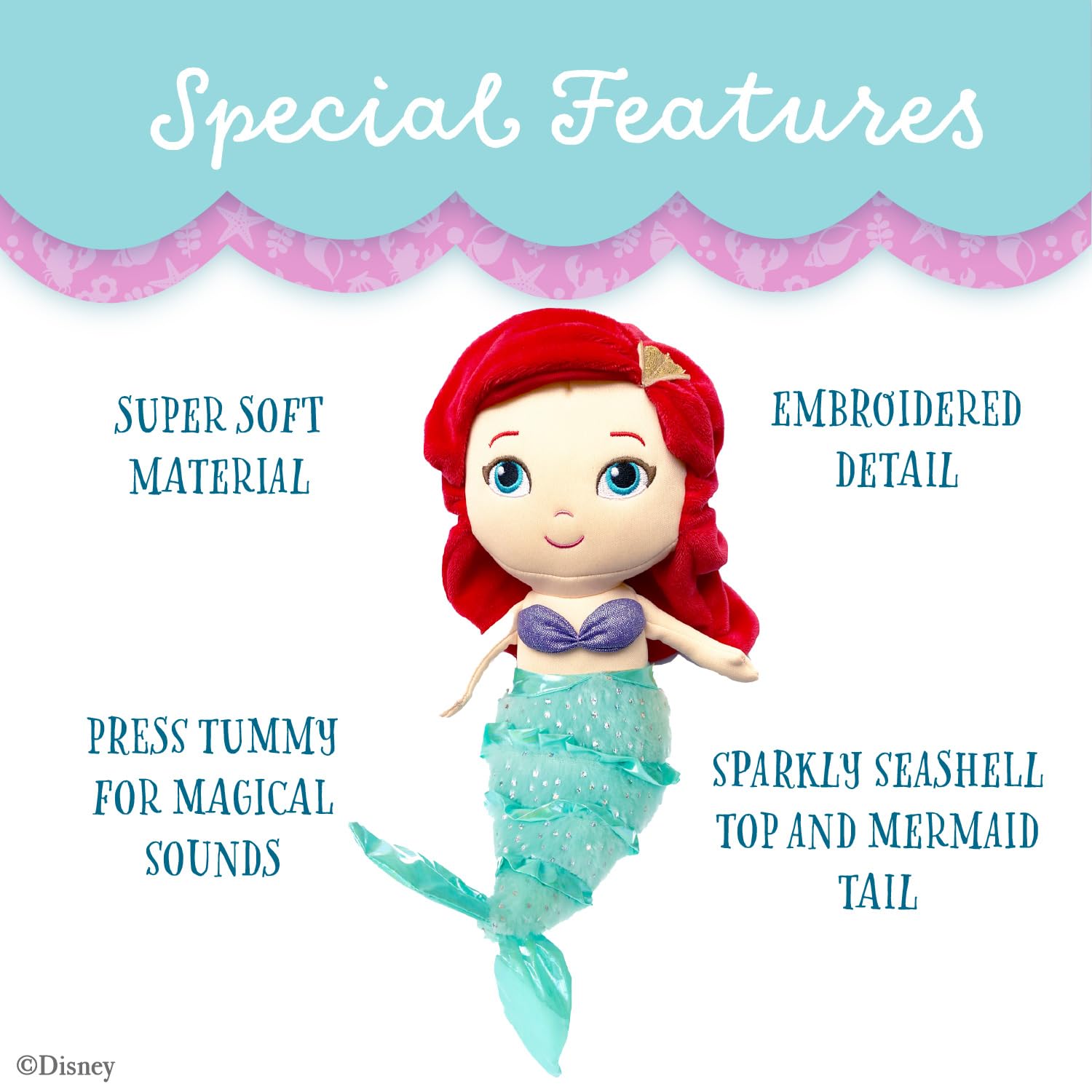 Disney Princess Jasmine 12” Plush Doll with Sounds