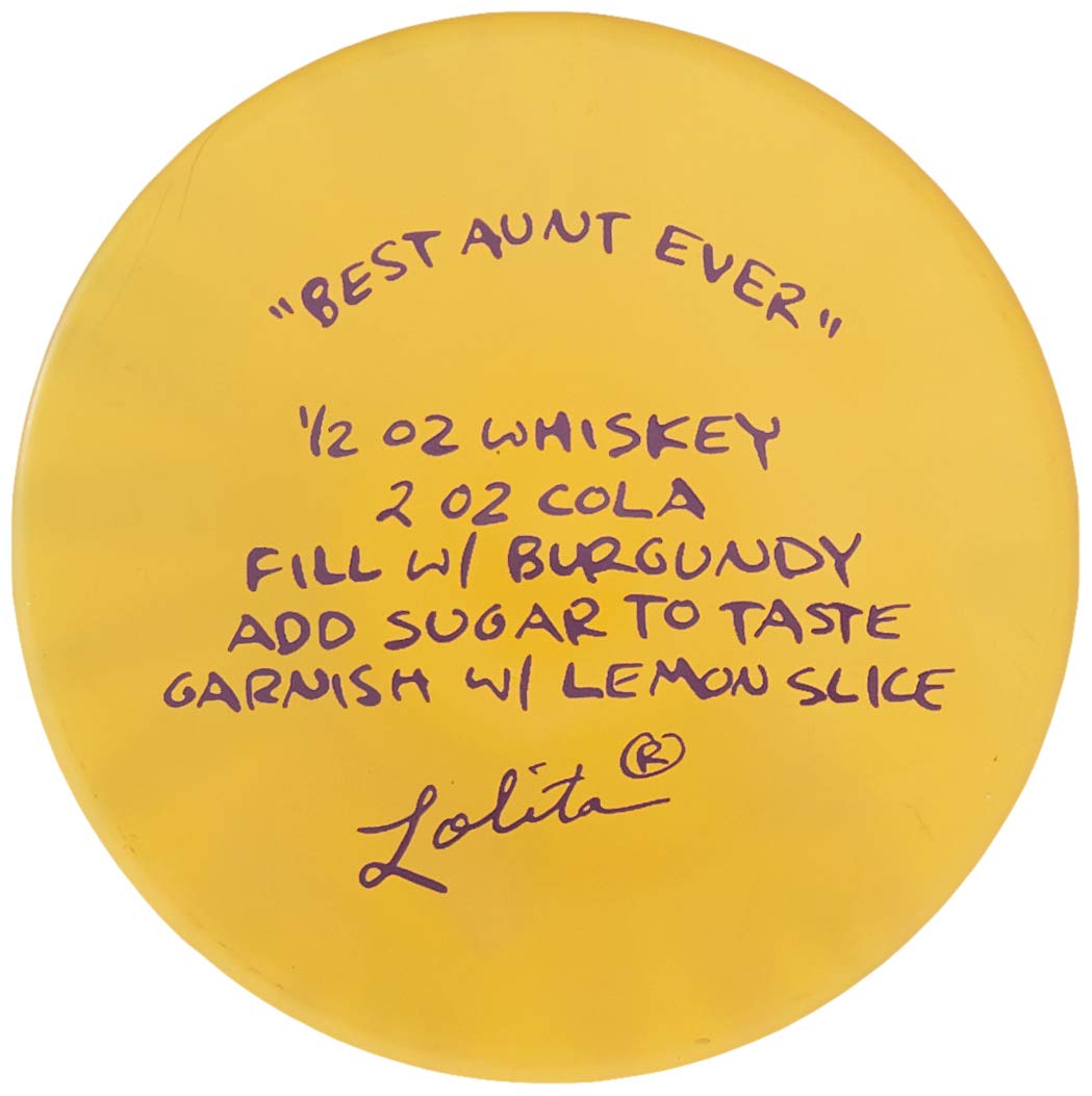 Lolita Best Aunt Ever Artisan Painted Wine Glass Gift