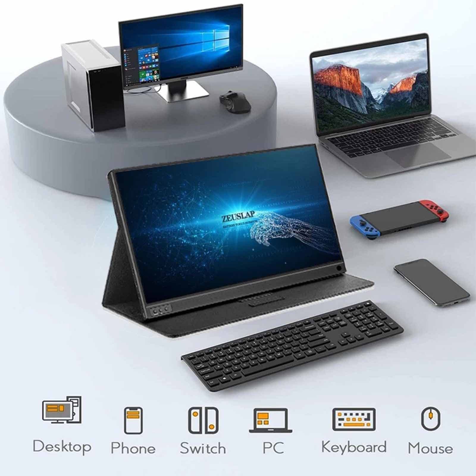 BDT 15.6-inch Portable Display HDR Color Rendering Can Be Connected to an External Mouse and Keyboard Compatible with A Variety of Devices