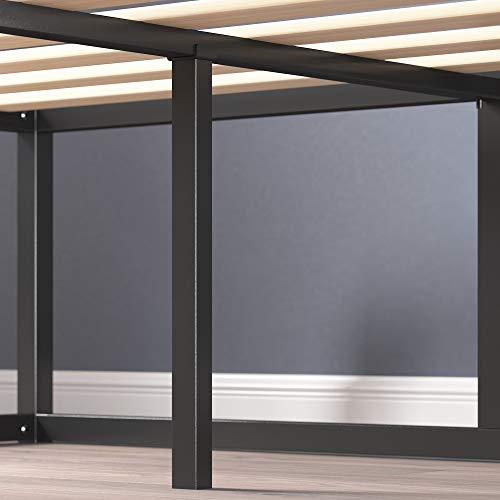 ZINUS Joseph Metal Platforma Bed Frame / Mattress Foundation / Wood Slat Support / No Box Spring Needed / Sturdy Steel Structure, Queen