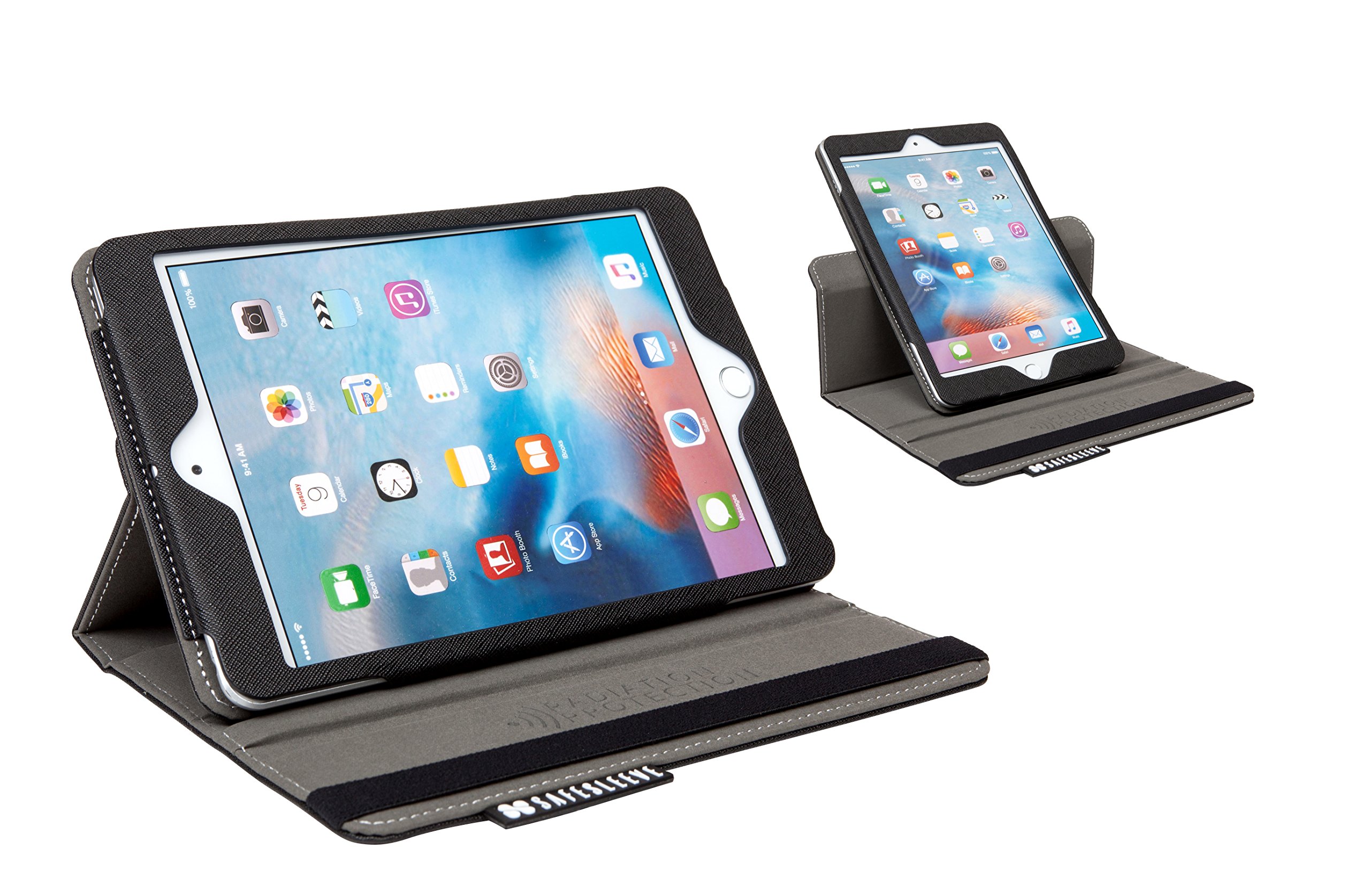 SafeSleeve EMF Protection Anti Radiation Tablet Case: iPad EMF Radiation Blocking Case for iPad 5th Gen, iPad Air, iPad Air 2 and iPad Pro 9.7, Shockproof for Women & Men (Black)