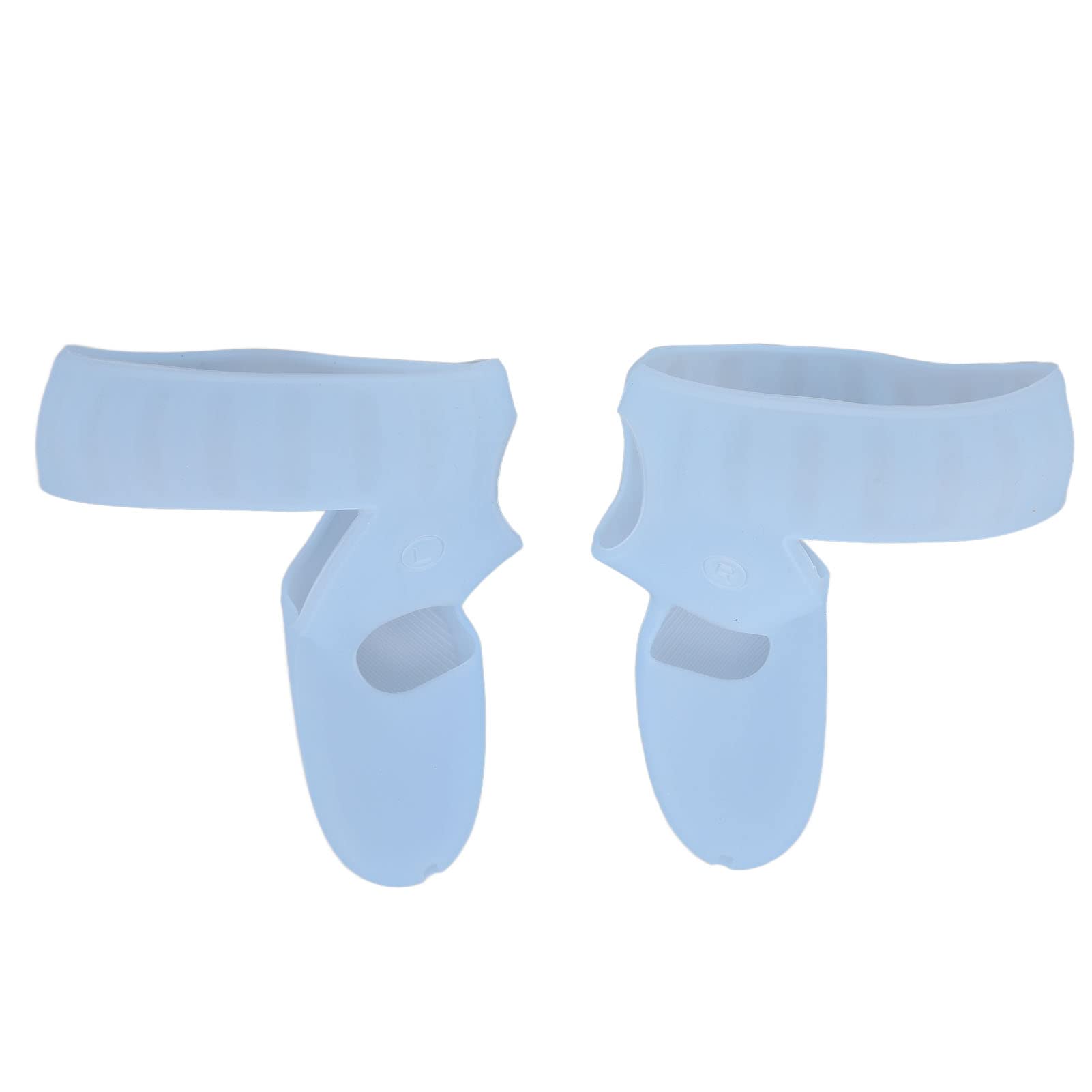 ASHATA 2Pcs VR Handle Protective Cover Controller Grip Cover for Oculus 2 Anti Slip Anti Scratch Protective Skin Silicone(Clear Blue)