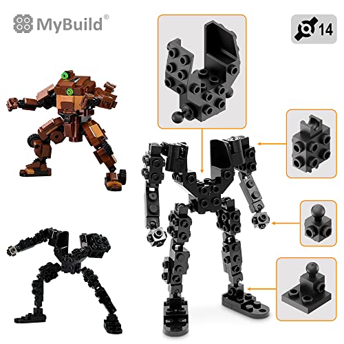 MyBuild Mecha Frame Armed Forces Stryker 5021 - Brown Armor Robot Blocks Toy Building Bricks Collection for Children to Adult Mech Fans