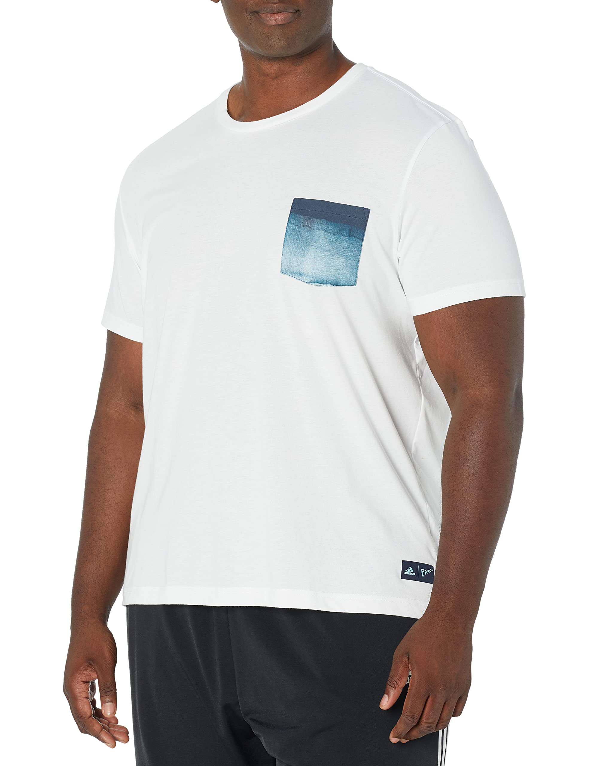 adidas Men's Parley Pocket Tee, White, XX-Large