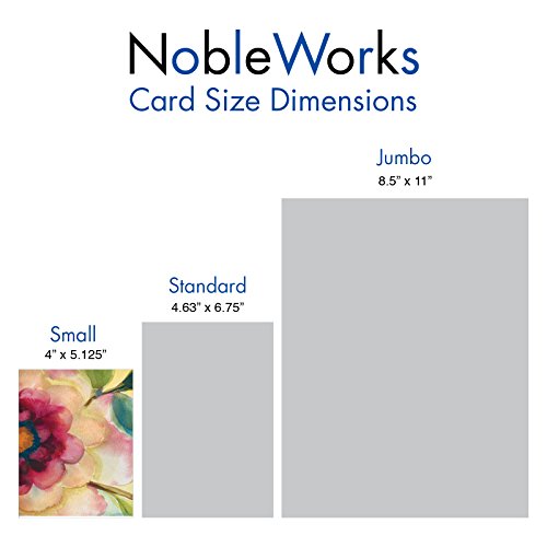 The Best Card Company - 20 Assorted Blank Plant Cards Boxed (4 x 5.12 Inch) (10 Designs, 2 Each) - Watercolor Botanicals AM3314OCB-B2x10