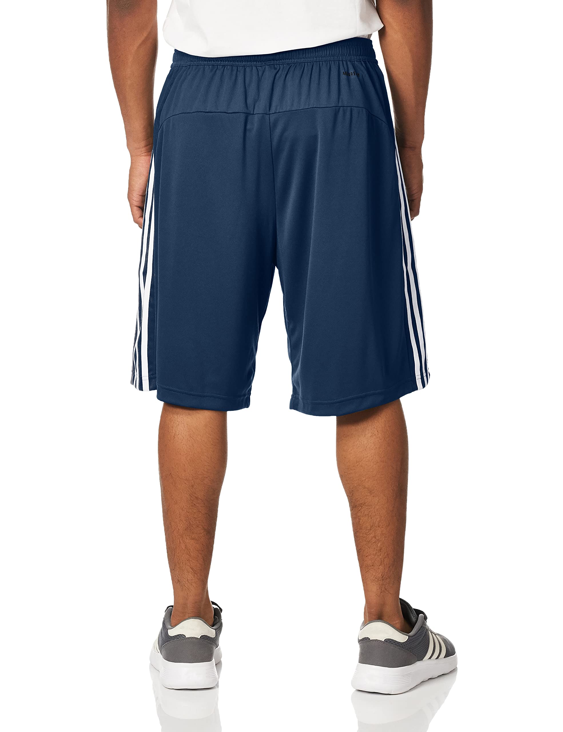 adidas Men's Designed 2 Move 3-Stripes Shorts, Green Oxide/Black, XX-Large