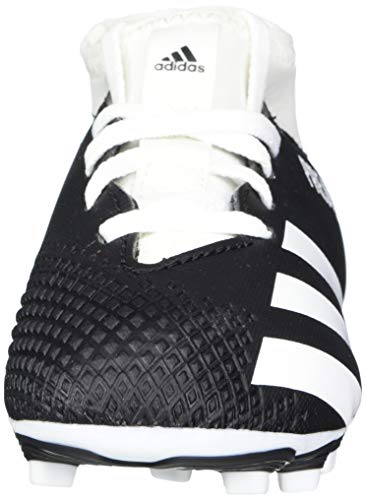 adidas boys Firm Ground Predator 20.4 Soccer Shoe, Black/White/Black, 1.5 Little Kid US