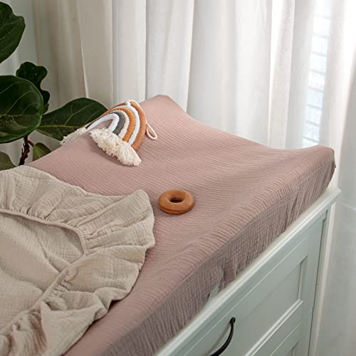 lulumoon Baby Changing Pad Cover: Muslin Diaper Changing Table Pad Cover - Changing Pad Sheets for Girls Boys