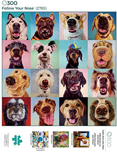 Buffalo Games - Follow Your Nose - 300 Large Piece Jigsaw Puzzle Multicolor, 18"L X 18"W