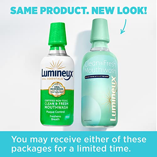 Lumineux Clean & Fresh Mouthwash - Certified Non-Toxic - Fresh Breath in 14 Days - Fluoride Free - NO Alcohol, Artificial Colors, SLS Free, Dentist Formulated