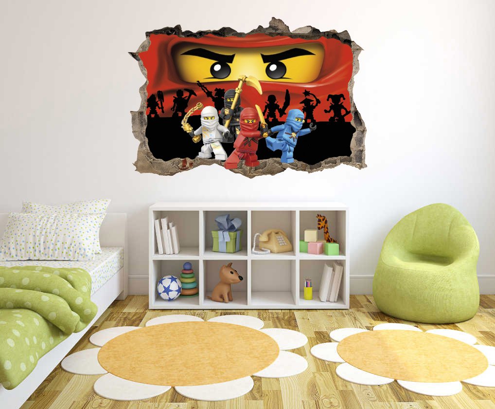 Ninja Spinjitzu Master Series Wall Art - 3D Wall Decal with Smashed Effect - Perfect for Home or Nursery Decoration (20" x 14")