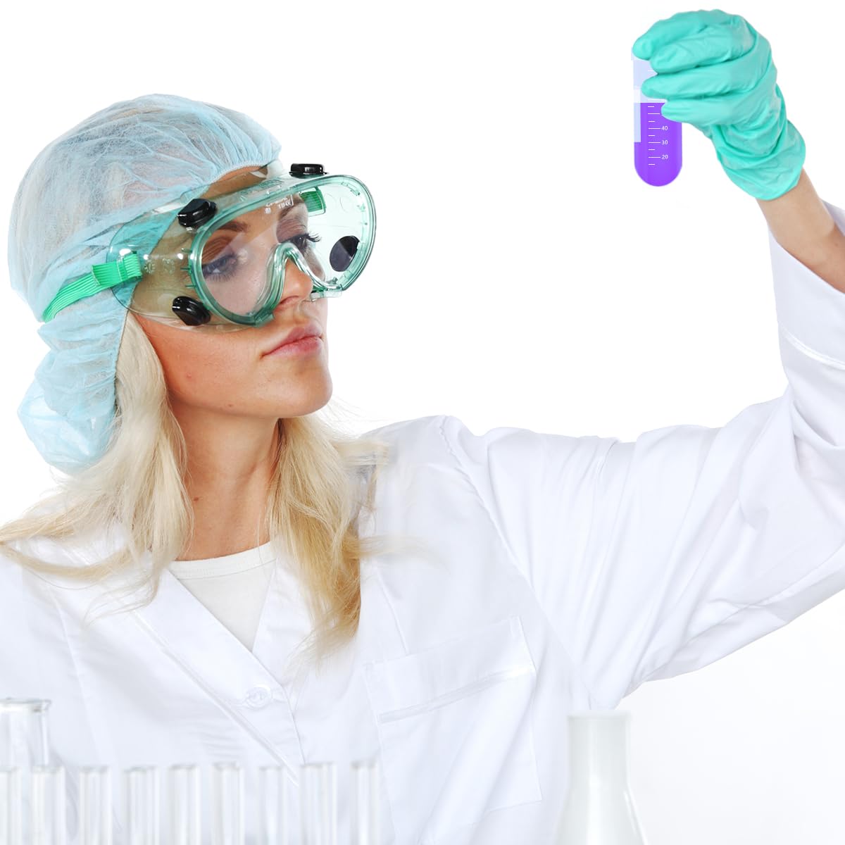 BIPEE Centrifuge Tubes100 ml Higher Quality Conical Test Tubes, Round-Bottomed centrifuge Tube, Test Tubes with caps, Plastic Container with Graduated and Write Marks (30pcs, 100ml)