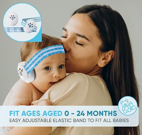 Lunobaby Baby Ear Muff - Noise Canceling Headphone for Infant Hearing Protection - Newborn Airplane Travel Essential - Plane Soundproof Earmuff for Flying