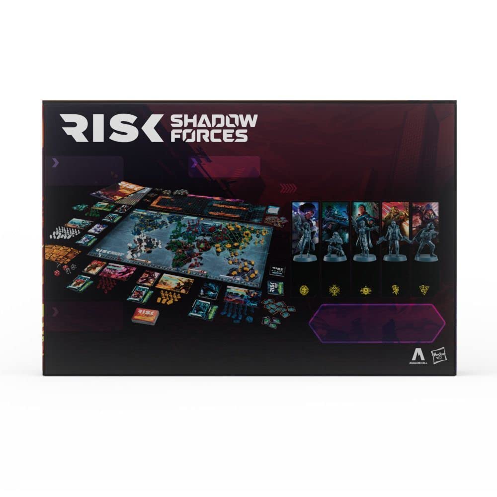 Hasbro Gaming Avalon Hill Risk Shadow Forces Strategy Board Game, War Games for Adults and Family, Ages 13 and Up, for 3-5 Players